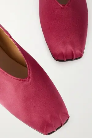 THE ROW Satin Ballet Flats