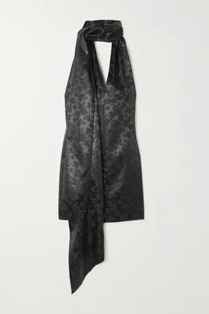 Givenchy Satin-jacquard Halterneck Mini Dress