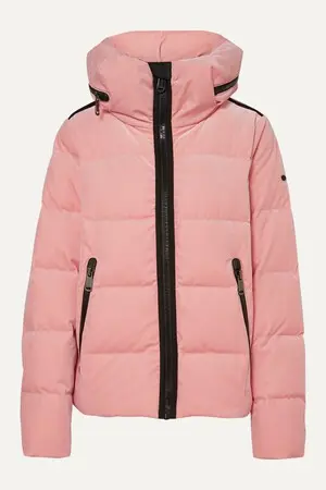 Goldbergh Emmelina Hooded Quilted Velvet Down Ski Jacket