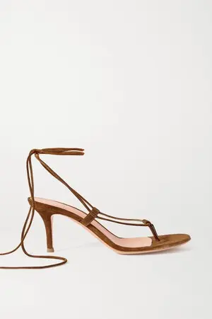 GIANVITO ROSSI 70 Suede Sandals Brown