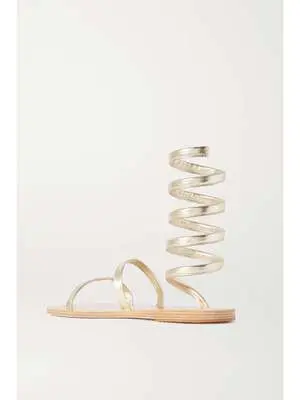 ANCIENT GREEK SANDALS Ofis Metallic Leather Sandals - Gold