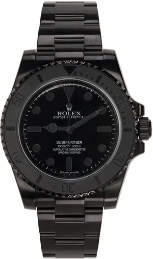 MAD PARIS MAD Paris Black Customized Rolex Submariner Watch - Black