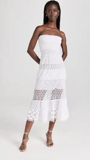 Temptation Positano Ungheria Strapless Broderie Anglaise Dress