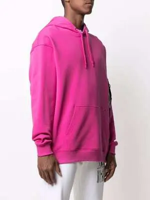 Moschino Cotton Hoodie With Zip Pocket