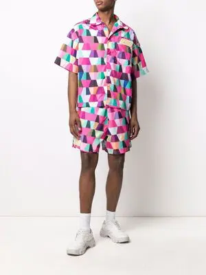 DOMENICO FORMICHETTI Geometric-print Shorts