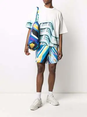 DOMENICO FORMICHETTI Striped High-waisted Shorts