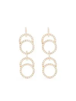 COURBET 18kt Recycled Yellow  Celeste Laboratory-grown Diamond Pavé Double Hanging Earrings Gold