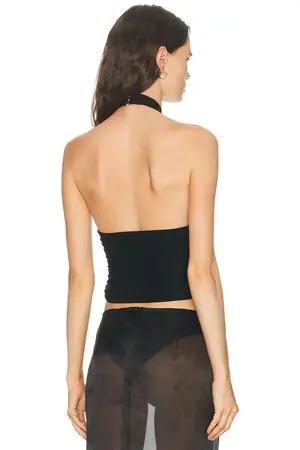 MIMCHIK Piper Knotted Halter Top