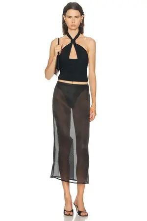 MIMCHIK Piper Knotted Halter Top