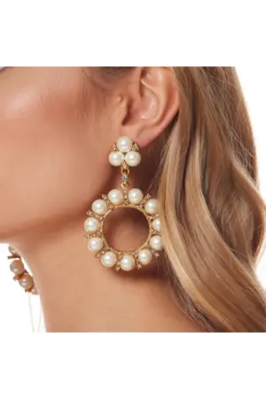 KENNETH JAY LANE Crystal And Pearl Clip-on Earrings - Gold