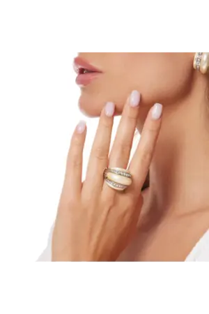 KENNETH JAY LANE Pearl Ring - Silver