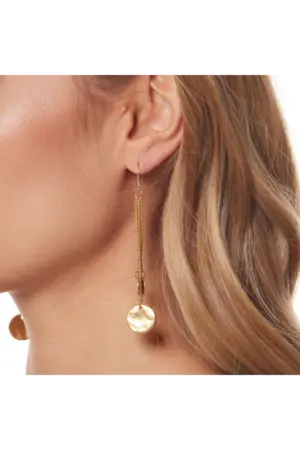 KENNETH JAY LANE Tone Coin Drop Earrings - Gold