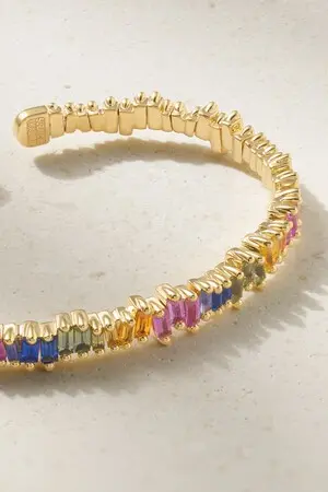 SUZANNE KALAN 18-karat Sapphire Cuff - Gold