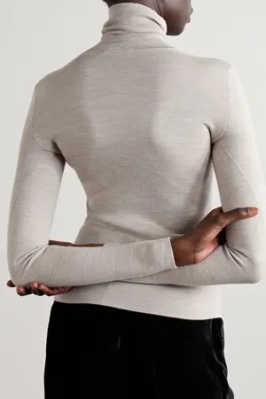 Gabriela Hearst May Wool, Cashmere And Silk-blend Turtleneck Sweater - Neutrals