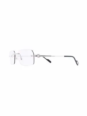 Cartier Square-frame Glasses - Silver