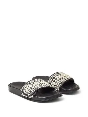 JIMMY CHOO Fitz Embellished Slides - Black