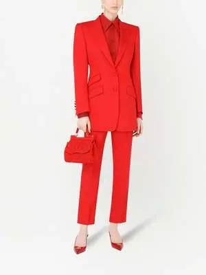 Dolce & Gabbana Single-breasted Silk-blend Blazer - Red