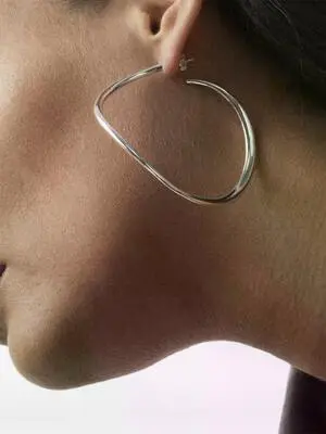 DINNY HALL Wave Xl Hoop Earrings - Silver