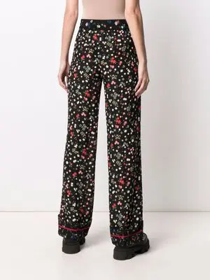 Red Valentino Floral-print Elasticated-waist Trousers