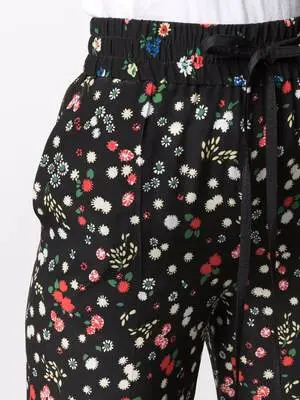 Red Valentino Floral-print Elasticated-waist Trousers