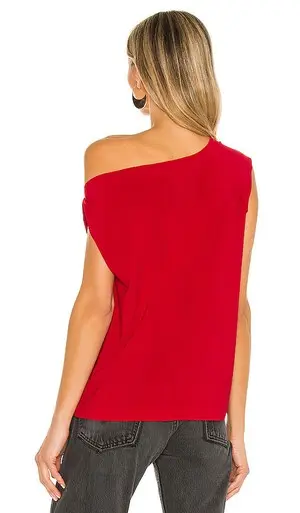Norma Kamali X Drop Shoulder Top - Tiger Red
