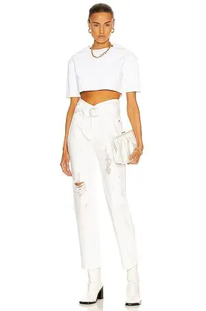 Marissa Webb Travis Denim Pant In Cream