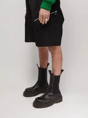Bottega Veneta Tire Leather Chelsea Boots - Black,brown