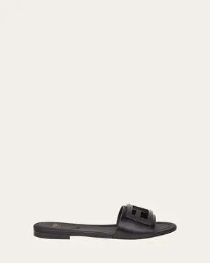 Fendi Baguette Ff Tube Medallion Flat Sandals - Nero