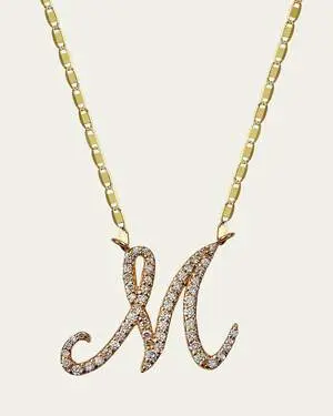 Lana Jewelry 14K Gold Diamond Initial Necklace Yellow