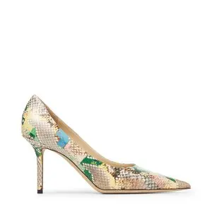 JIMMY CHOO Love 85 Glossy Rainbow Elaphe Pointed Pumps