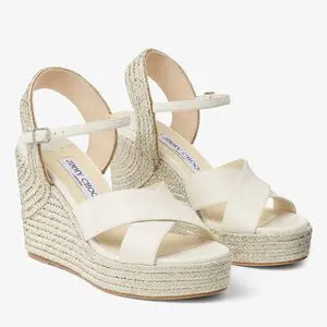 JIMMY CHOO Dellena 100 Wedge Sandals - Neutral