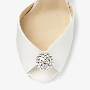 JIMMY CHOO Sacora 85 Crystal-embellished Sandals - Neutral