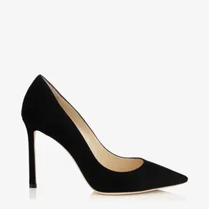 JIMMY CHOO Romy 100 Suede Pointy Toe Pumps