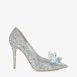 JIMMY CHOO Avril Crystal Covered Pointy Toe Pumps