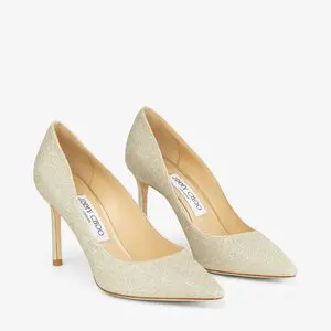JIMMY CHOO Romy 85 Glitter Pointed-toe Pumps