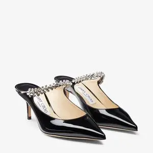 JIMMY CHOO Bing 65 Patent Leather Mules - Black