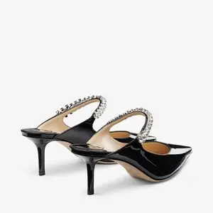 JIMMY CHOO Bing 65 Patent Leather Mules - Black