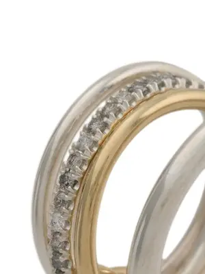 SPINELLI KILCOLLIN 18kt Yellow Gold And Sterling Silver Nimbus Sg 4-linked Diamond Ring