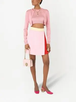 Dolce & Gabbana Colour-block High-waisted Mini Skirt