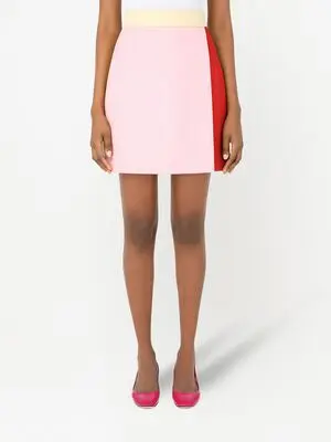 Dolce & Gabbana Colour-block High-waisted Mini Skirt