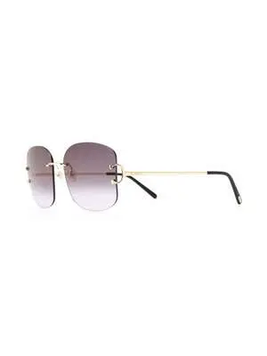 Cartier C Décor Square-frame Sunglasses - Black