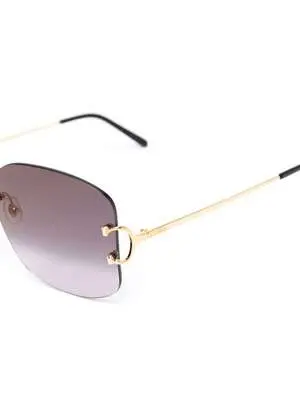 Cartier C Décor Square-frame Sunglasses - Black