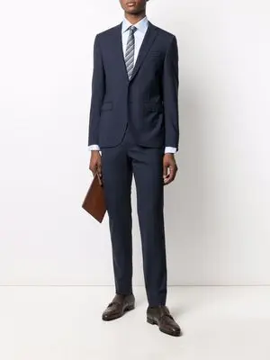 Canali Button-up Cotton Shirt - Blue