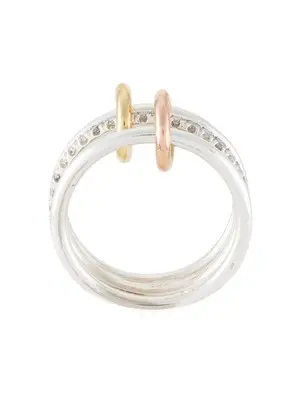 SPINELLI KILCOLLIN Sterling And Diamond Linked Ring