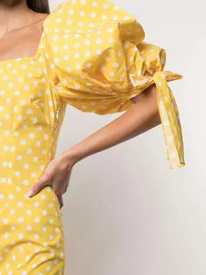 Caroline Constas Polka Dot-print Midi Dress