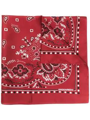 Dsquared2 Paisley-print Bandana Scarf - Red