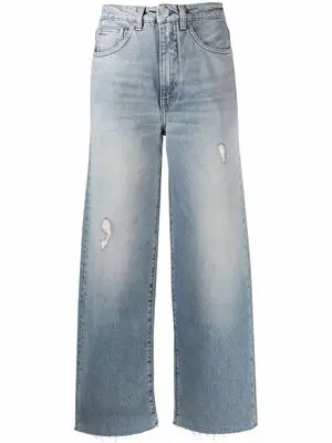 TOTEME Distressed Wide-leg Jeans