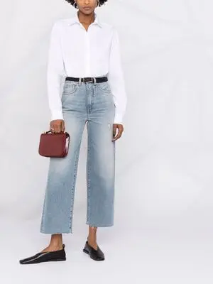 TOTEME Distressed Wide-leg Jeans