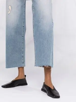 TOTEME Distressed Wide-leg Jeans