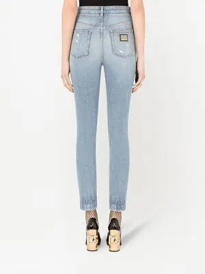 Dolce & Gabbana Audrey Distressed Skinny Jeans - Blue